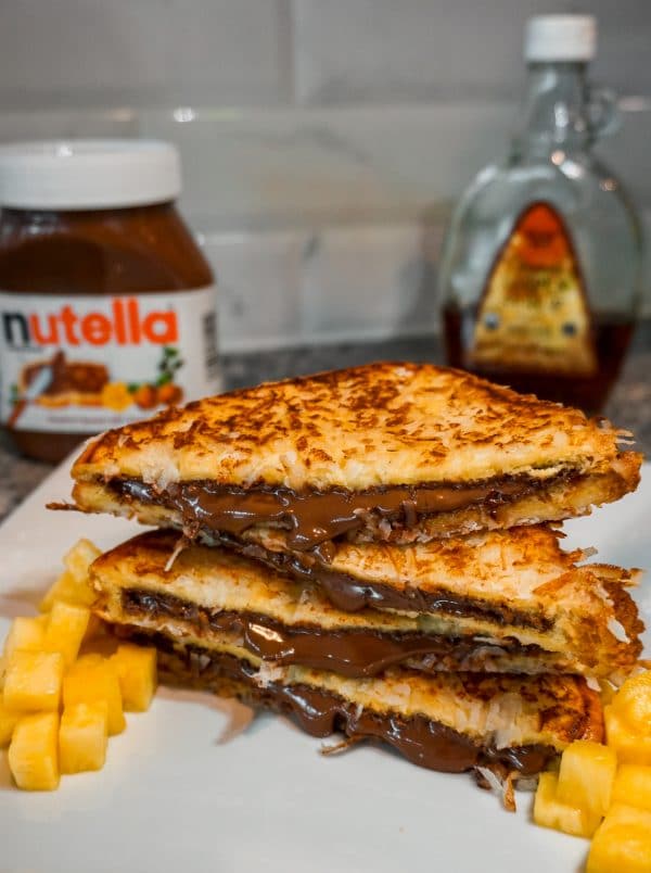 Nutella Stuffed French Toast with Coconut - Simple and Delicious Recipe