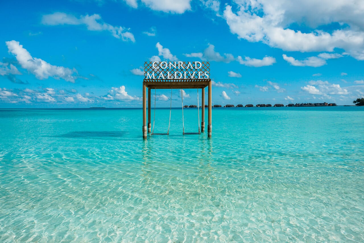 Conrad Maldives Swings - Our Sweet Adventures