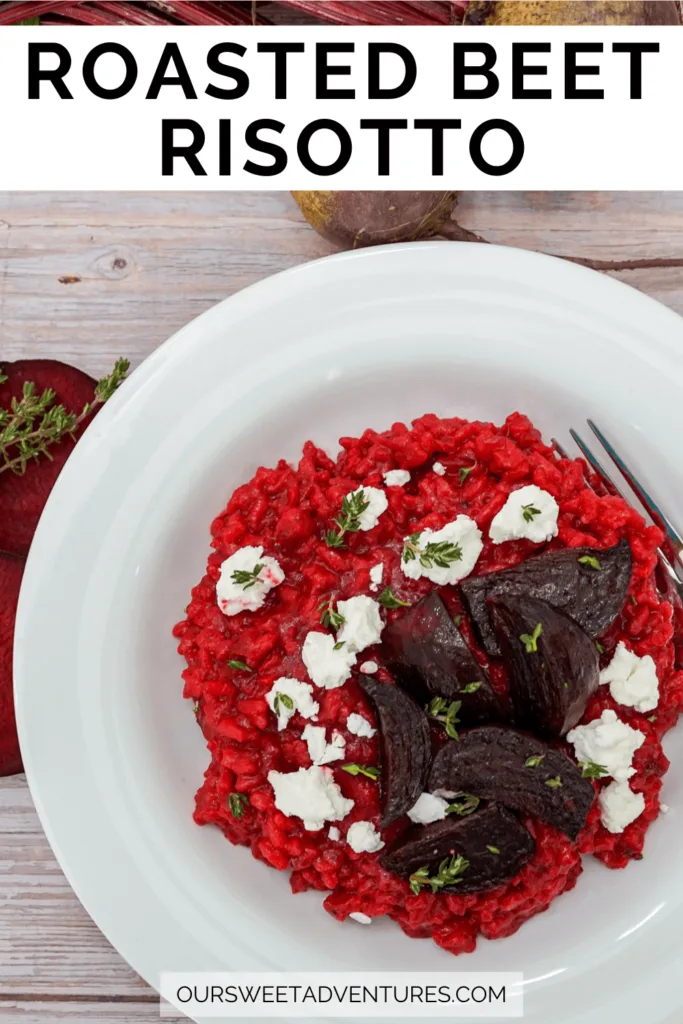 Roasted Beet Risotto with Goat Cheese - A Healthy Italian Recipe