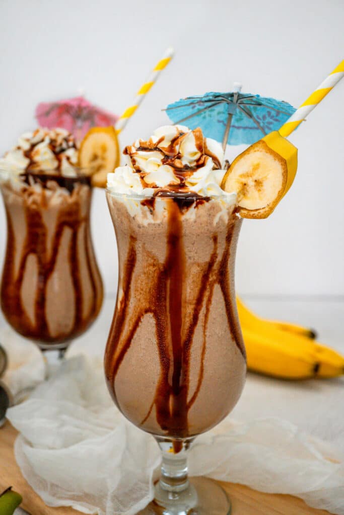 Dirty Monkey Frozen Cocktail (with Chocolate Liqueur)