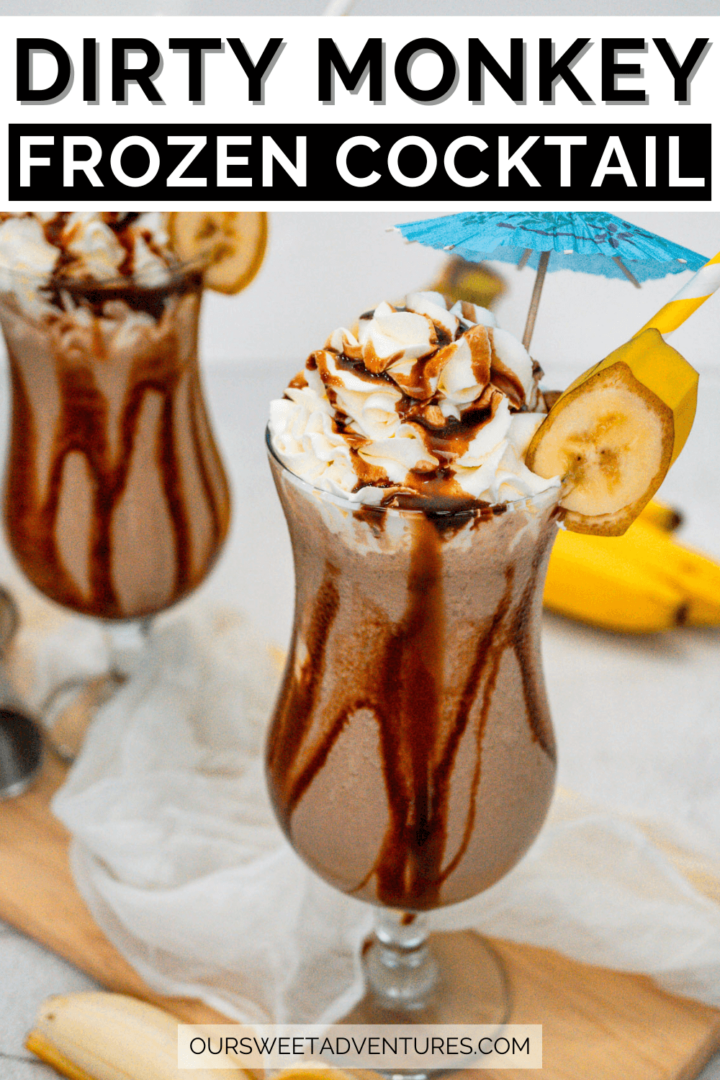 Dirty Monkey Frozen Cocktail (with Chocolate Liqueur)
