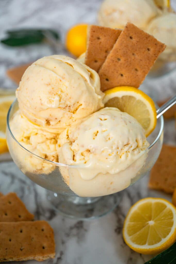 Lemon Pie Ice Cream (a Frozen Custard Recipe) - Our Sweet Adventures